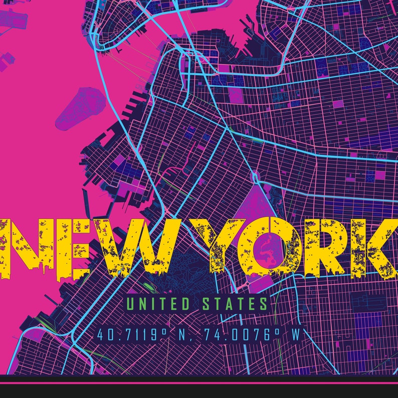 Cyberpunk Tokyo Custom Map Prints 3 for 2 Offer Any Location - Etsy