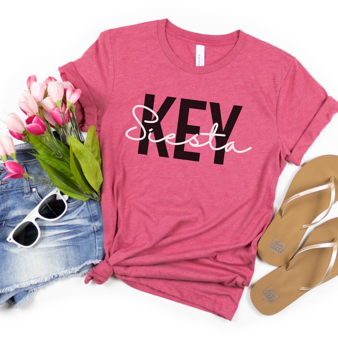 Siesta Key T-shirt, Tropical Siesta Key Shirt, Summer Shirt, Womens ...