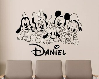Gorgeous Baby Mickey Mouse Vinyl Decal Sticker Digitally Cut Just Peel ...