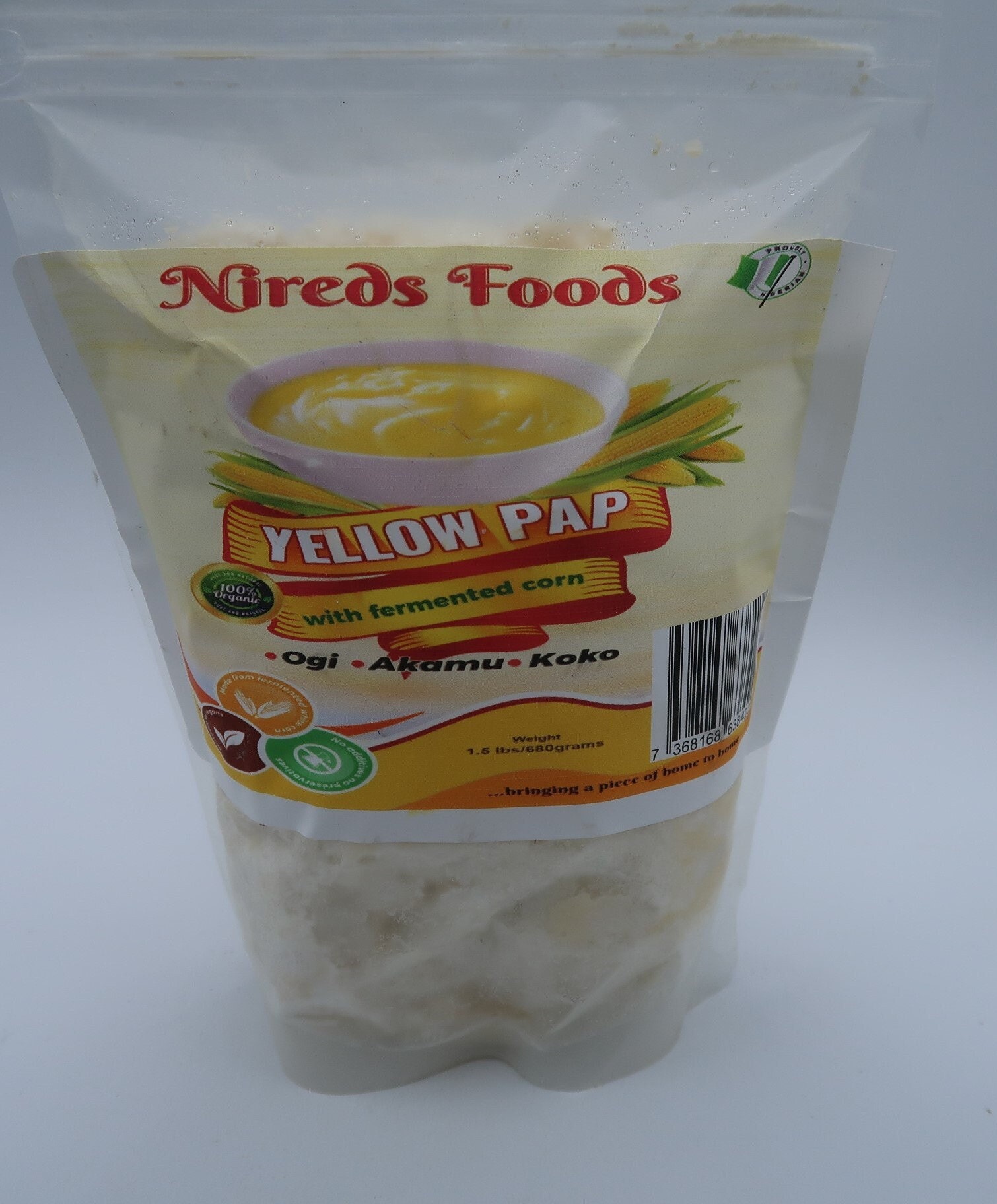 Nigerian Homemade Ogi. Frozen Pap. Fresh Yellow Pap. Ogi. Akamu White ...