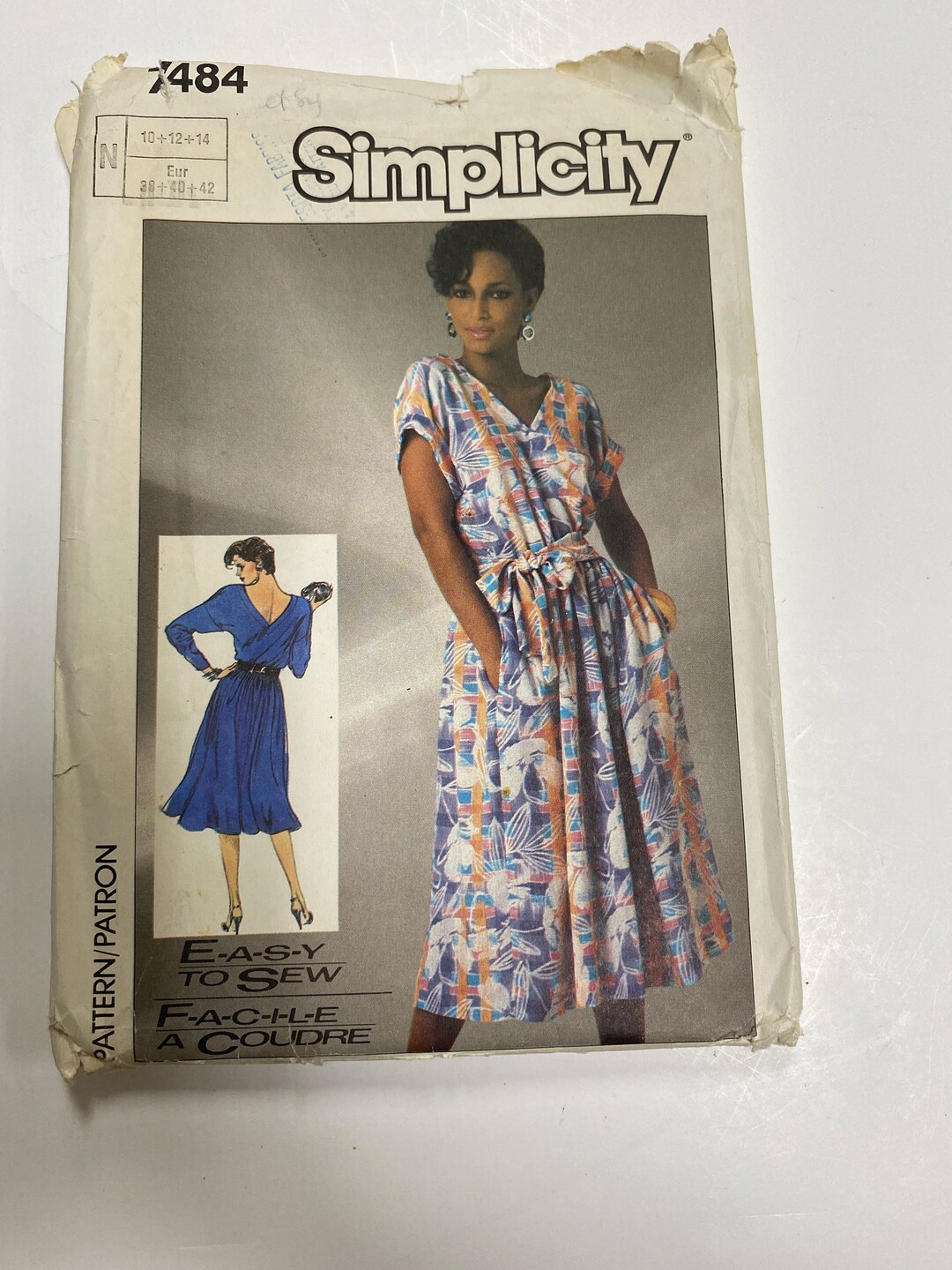 Simplicity 7484 Women's Sewing Pattern Pullover Dress - Etsy