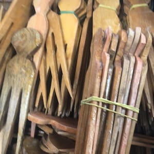 Wooden African Hair Braiding Comb, Ilarun, Parting Comb - (assorted ...