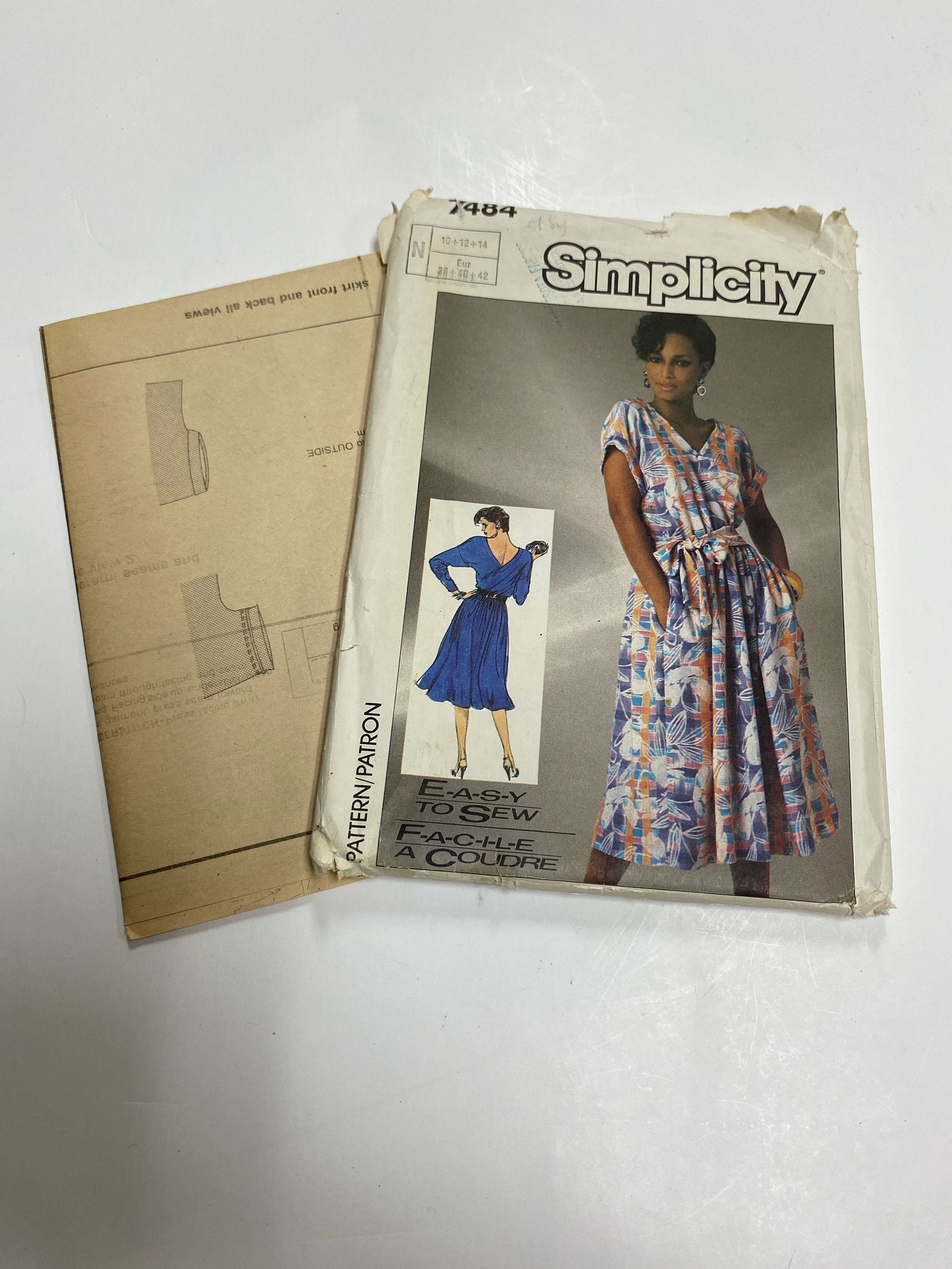 Simplicity 7484 Women's Sewing Pattern Pullover Dress - Etsy