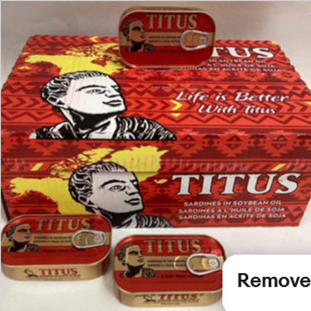 Titus Sardines in SOY BEAN Oil, 125g, Pack of 50 - Etsy