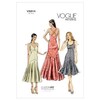 V9327 Sewing Pattern EASY Partially Lined 3 Dresses Cup Sizes A,B,C,D ...