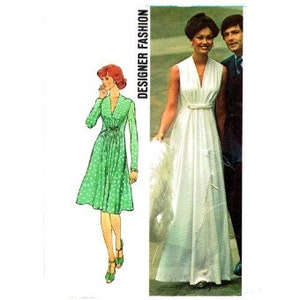 Pattern Vintage 1970s Misses' Designer Short One Piece Dress Simplicity ...