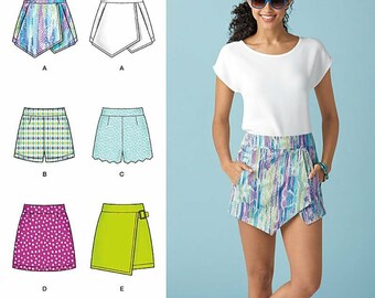 Simplicity Sewing Pattern 1370 Misses' Shorts, Skort and Skirt - Etsy