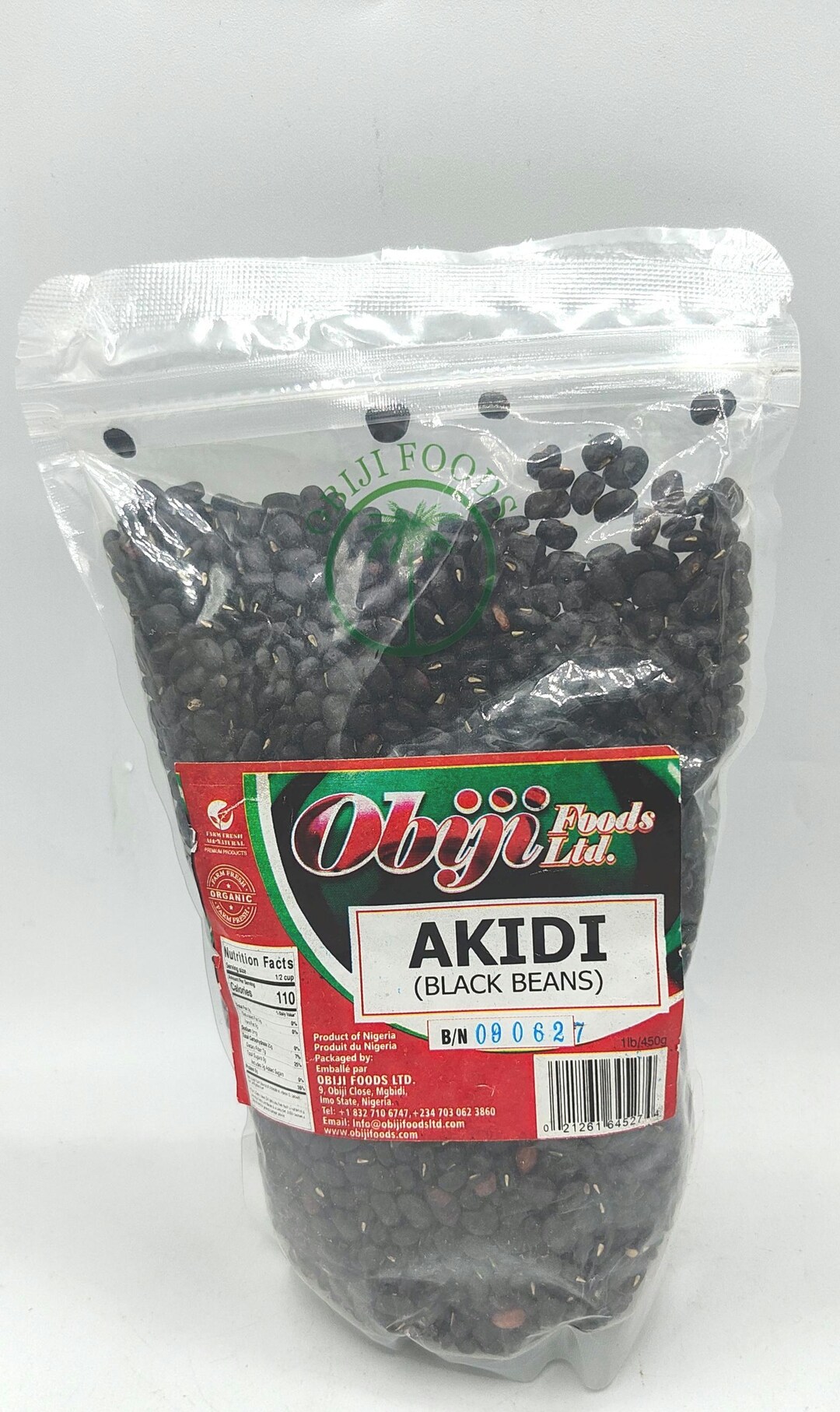Obiji Foods Akidi (black Beans) 1lbs/450g | Organic Black Beans | Used ...