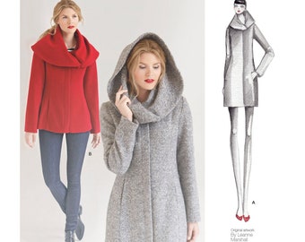 Uncut Simplicity 468 1254 Women's Lined Coat or Jacket Sewing Pattern ...