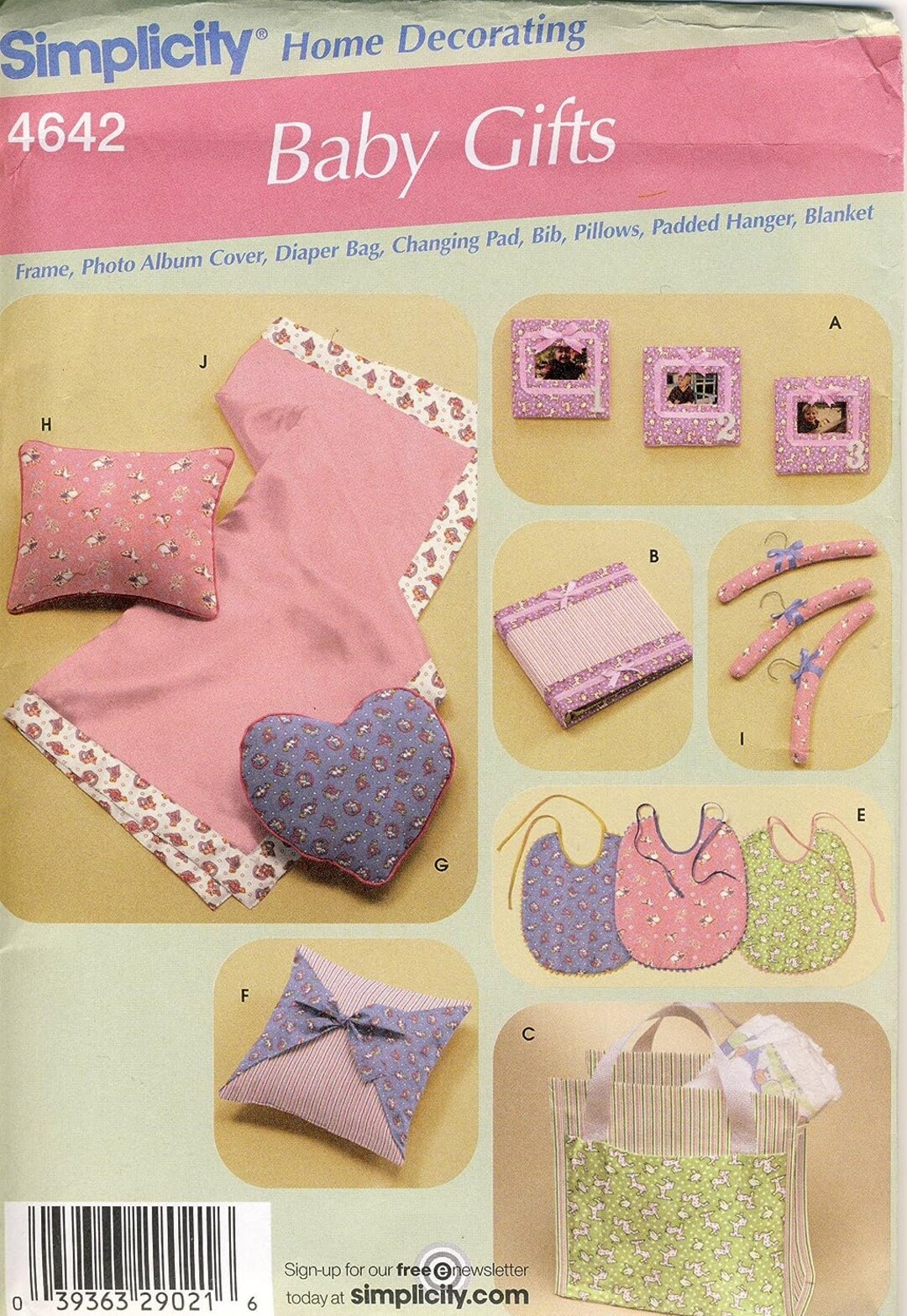 Simplicity Sewing Pattern 4642 - Use to Make - Baby Gift Items - Frame ...