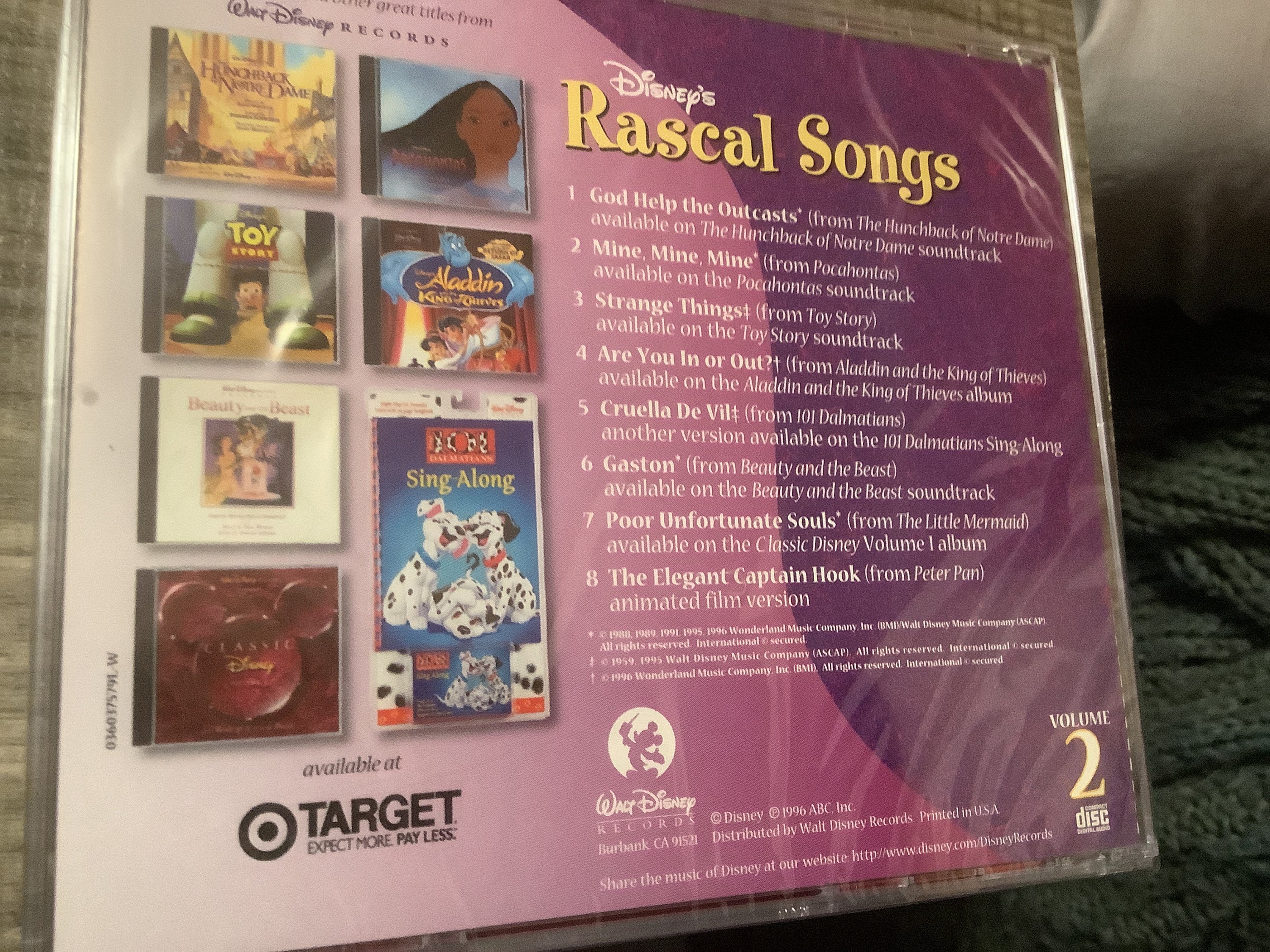 Disneys Rascal Songs Mcdonalds/target Promo V.2 CD. Classic - Etsy