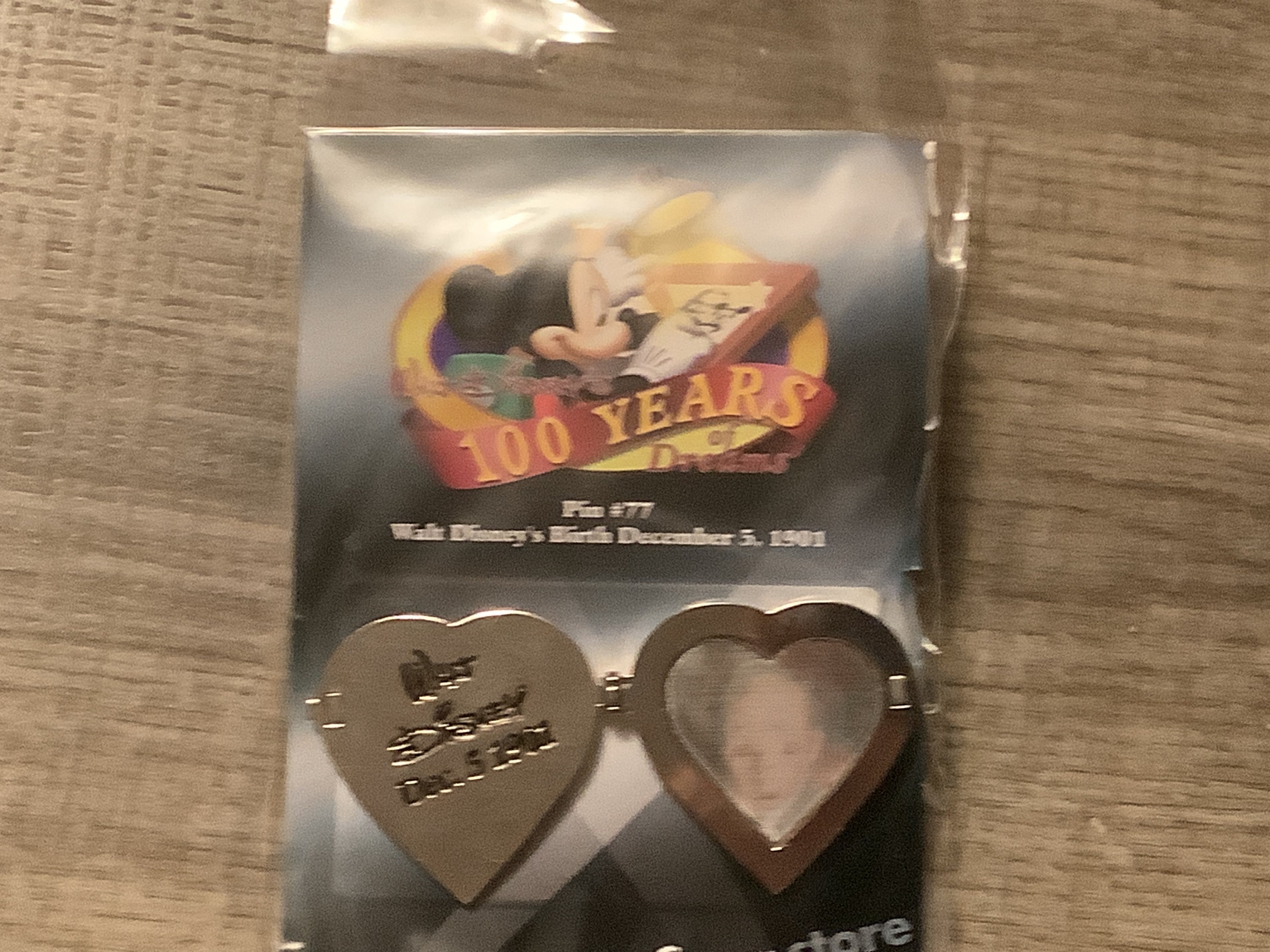 Walt Disneys 100 Years Locket Series Walts Birthday Pin. - Etsy