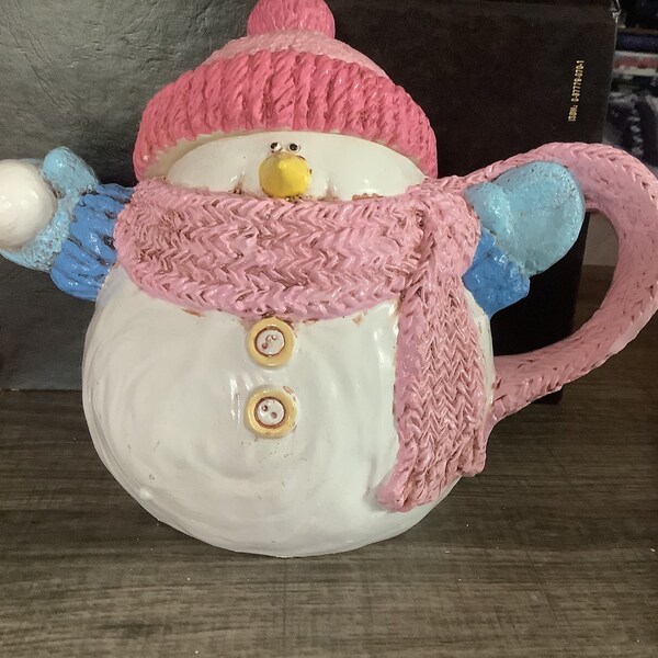 Snowman Teapot - Etsy