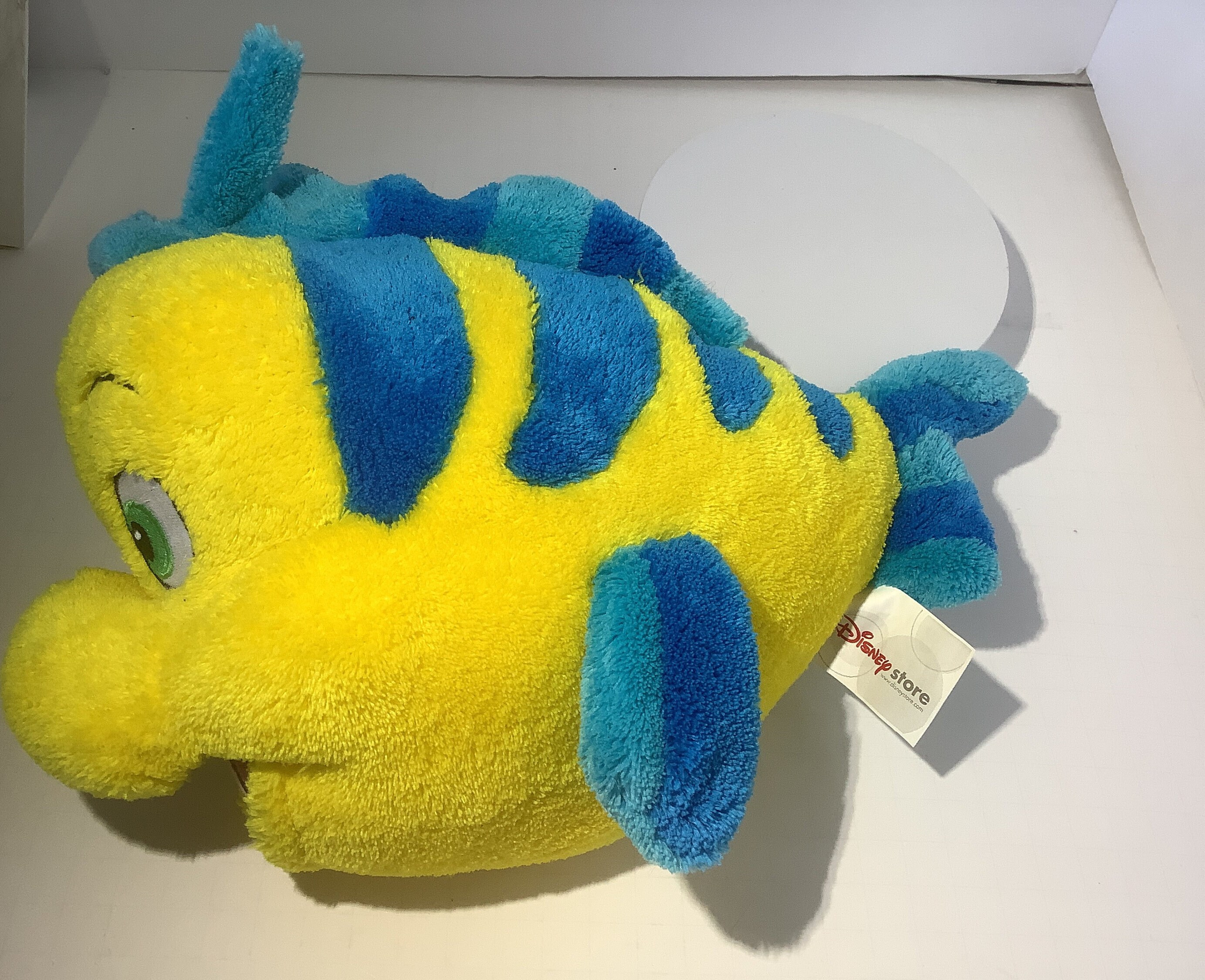 Disney's Little Mermaids Stuffed Flounder Happy, Plush Yellow & Blue ...