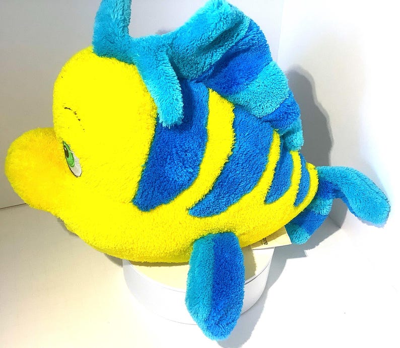 Disney's Little Mermaids Stuffed Flounder With a Bean Bag Belly. 10 ...