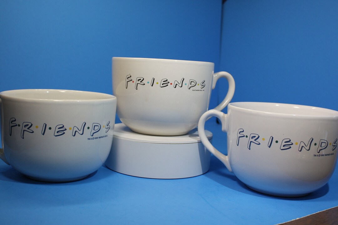 Vintage,rare,friends Latte Coffee/soup/cereal Mugs, 1 Cast,2 Loves Me ...