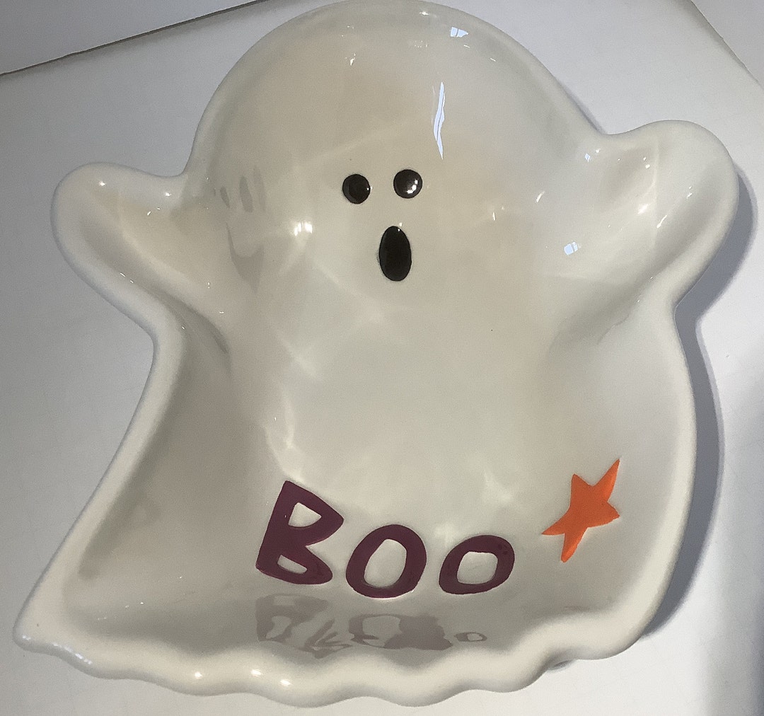 Boo Ghost Ceramic Halloween Bowl. Festive 7 X 8 X2 1/2 Deep. Perfect to ...