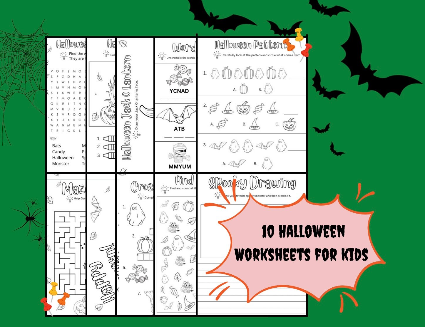 Halloween Printable Worksheets for Kids Printable Learning - Etsy