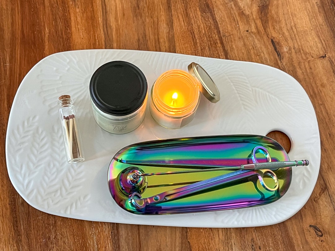Ultimate Iridescent Titanium Candle Care Accessory Kit | 4 Piece Candle ...