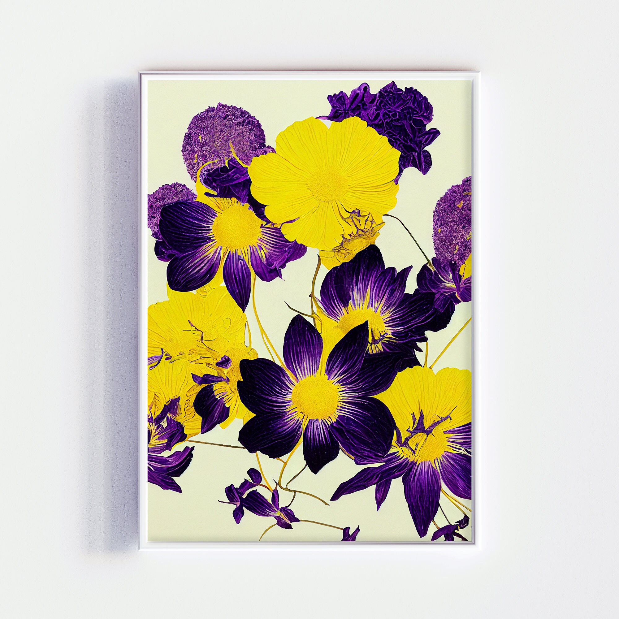 Original Wall Art Print / Pop Flowers / Home Decor / Digital Download ...