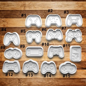 Video Game Controller Cookie Cutter | Cookie Stamp | Cookie Embosser ...