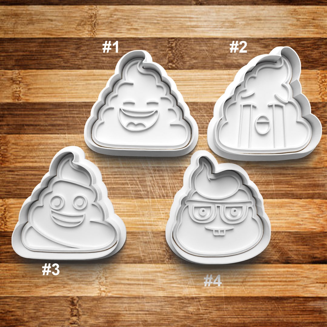 Poop Cookie Cutter | Cookie Stamp | Cookie Embosser | Cookie Fondant ...