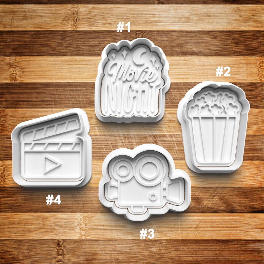 Movie Night Cookie Cutter | Cookie Stamp | Cookie Embosser | Cookie ...