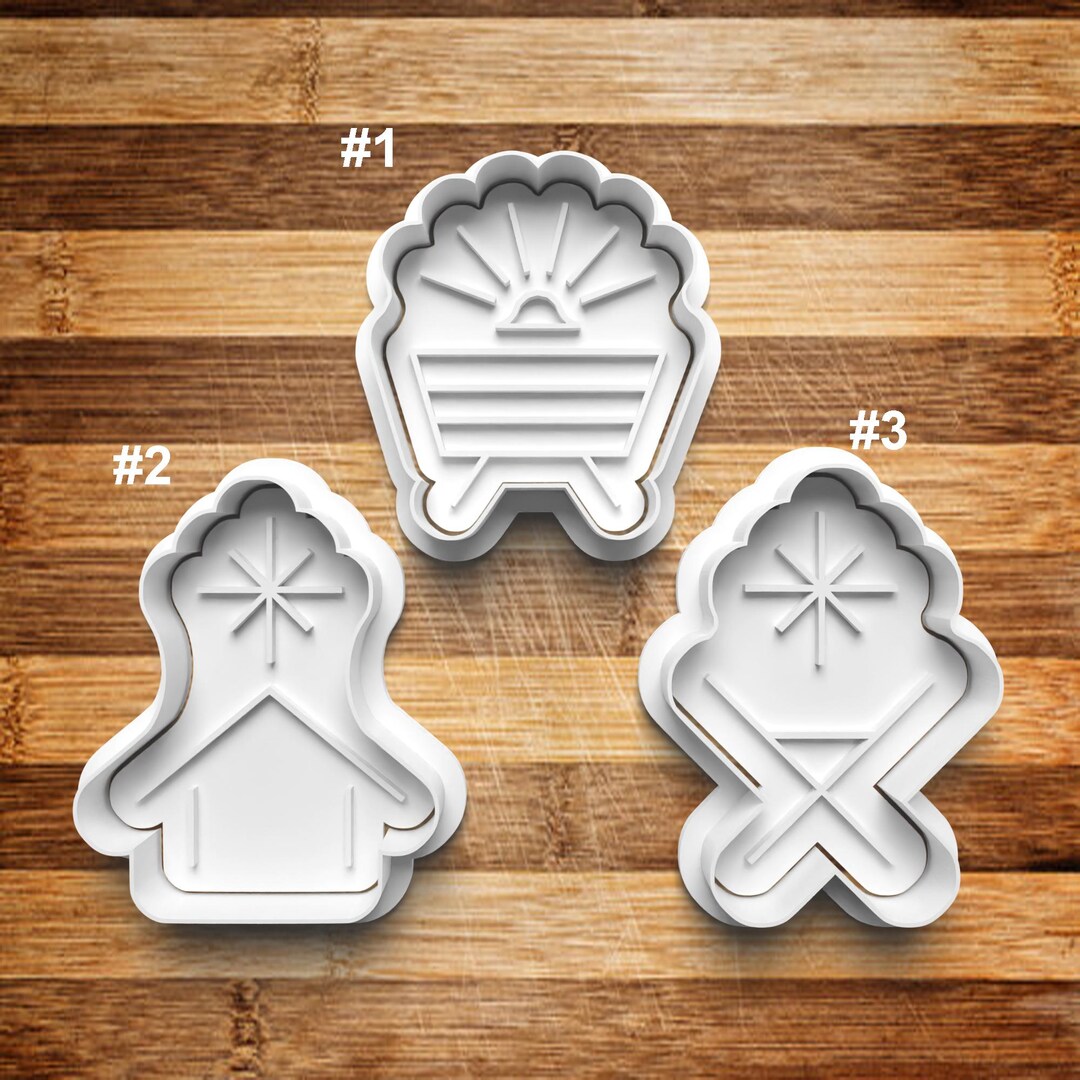 Modern Nativity Cutters | 3D Printed Cookie Cutter | Clay Cutters ...