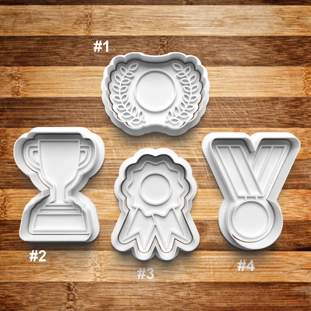 Trophy Award Cookie Cutter | Cookie Stamp | Cookie Embosser | Cookie ...