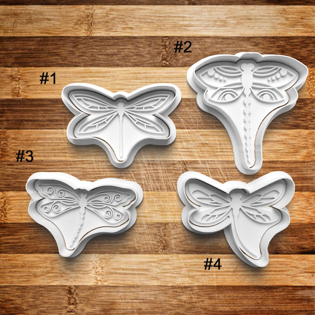 Dragonfly Cookie Cutter | Cookie Stamp | Cookie Embosser | Cookie ...