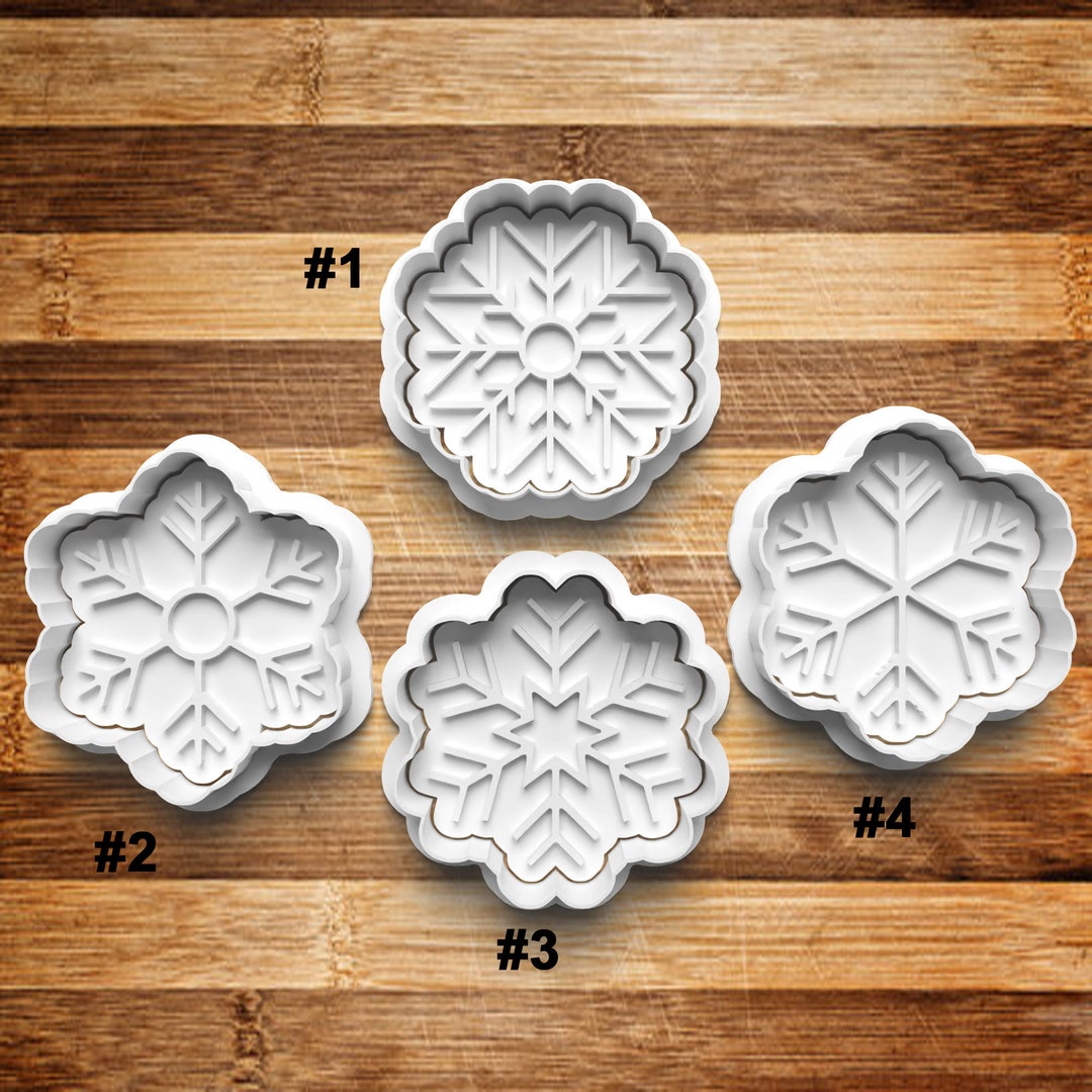 Snowflakes Cookie Cutter | Cookie Stamp | Cookie Embosser | Cookie ...