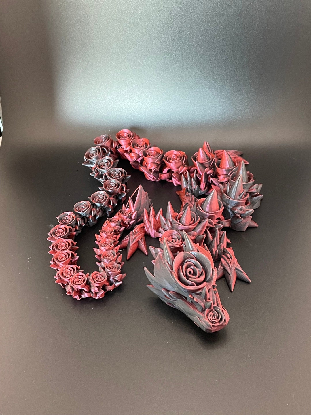 Cinderwing Rose Dragon 3D Printed Dragon Articulated Dragon Dragon Toy Dragon Decor Mythical ...