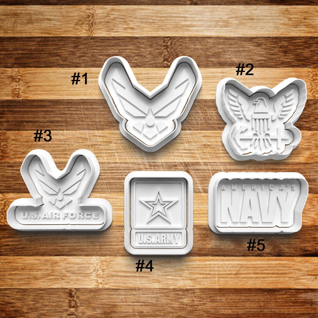 Armed Forces Military Cookie Cutter | Cookie Stamp | Cookie Embosser ...