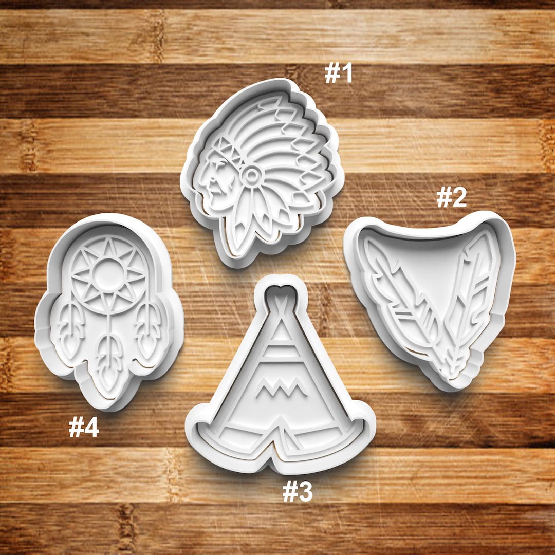 Native American Cookie Cutter | Cookie Stamp | Cookie Embosser | Cookie ...
