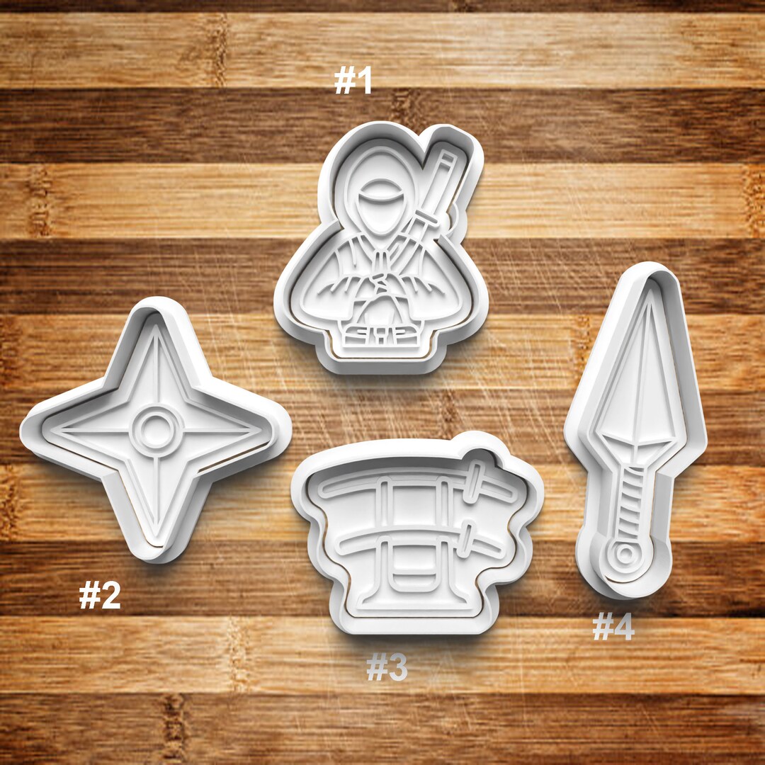 Ninja Cookie Cutter | Cookie Stamp | Cookie Embosser | Cookie Fondant ...