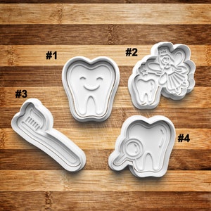 Tooth Cookie Cutter | Cookie Stamp | Cookie Embosser | Cookie Fondant ...