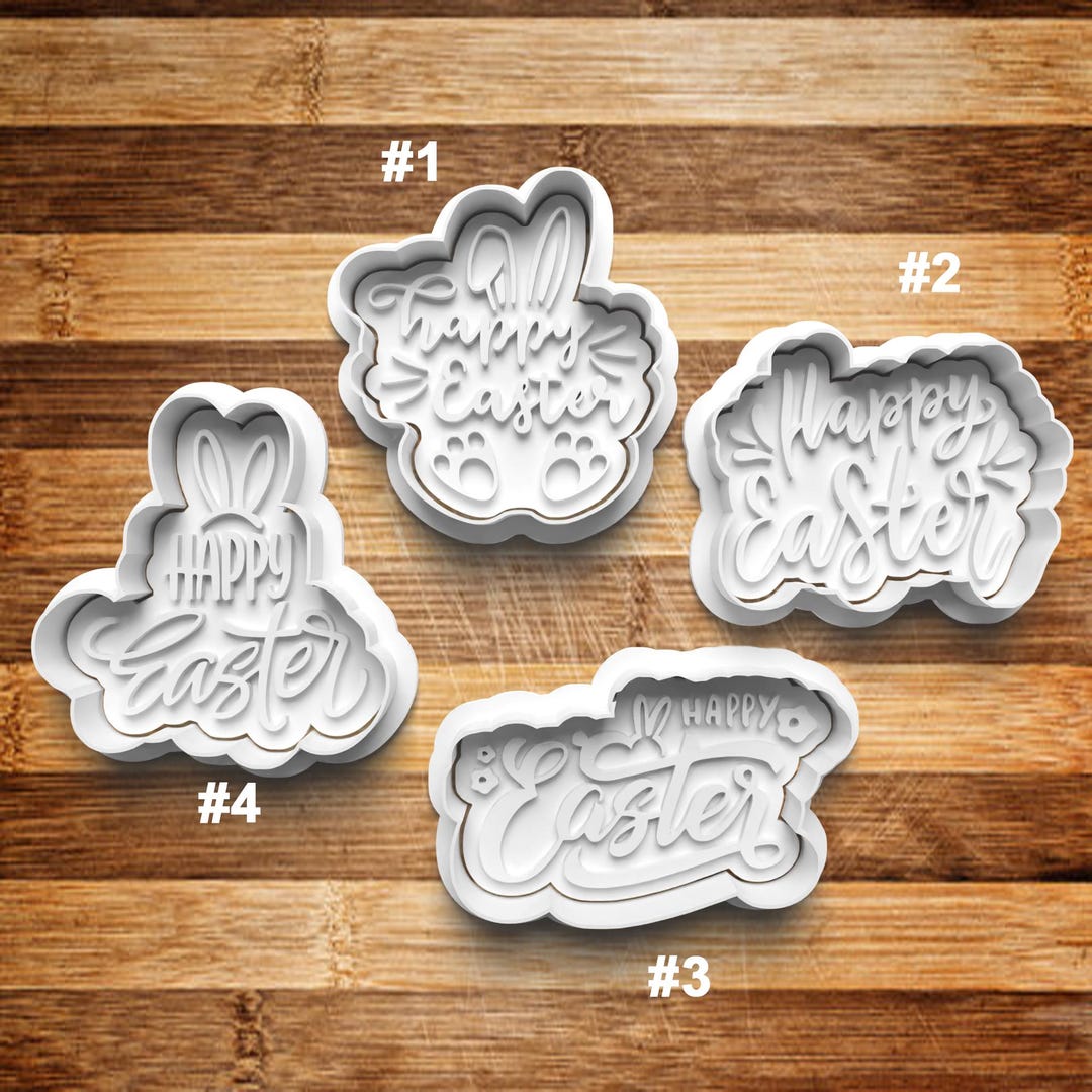 Easter Wording Cookie Cutter | Cookie Stamp | Cookie Embosser | Cookie ...