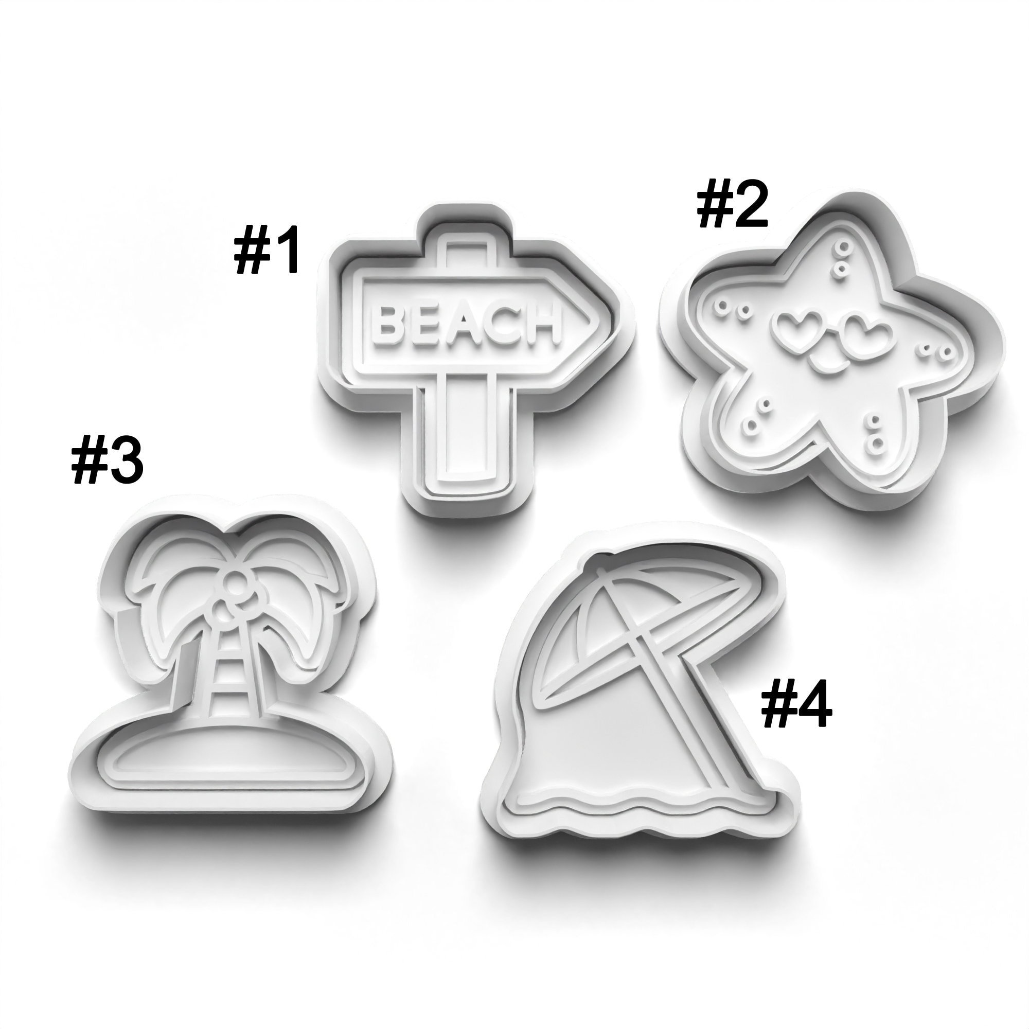 Beach Cookie Cutters Beach Cookie Stamps Beach Fondant Beach Embossers ...