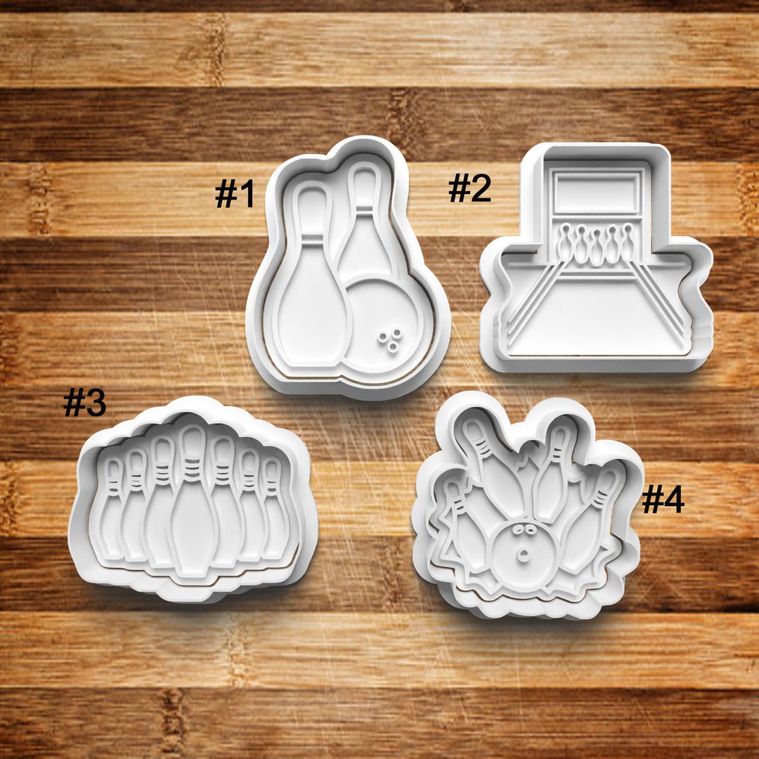 Bowling Cookie Cutter | Cookie Stamp | Cookie Embosser | Cookie Fondant ...