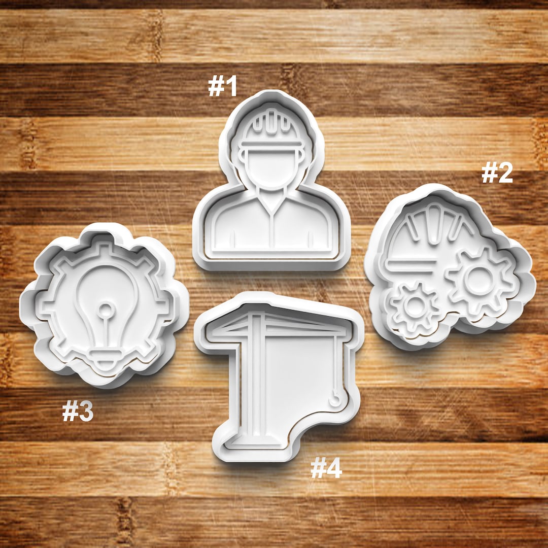 Engineer Cookie Cutter | Cookie Stamp | Cookie Embosser | Cookie ...