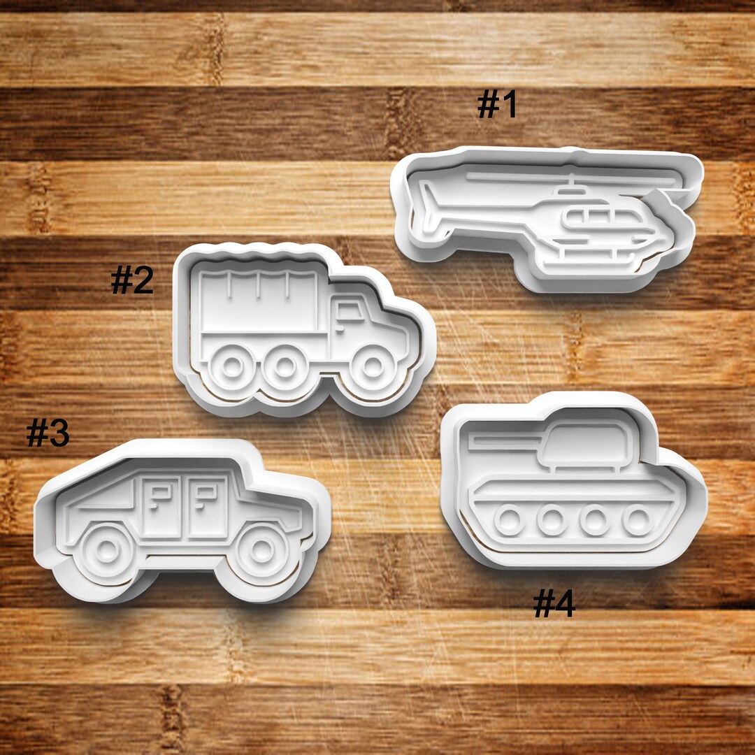 Military Cookie Cutter | Cookie Stamp | Cookie Embosser | Cookie ...