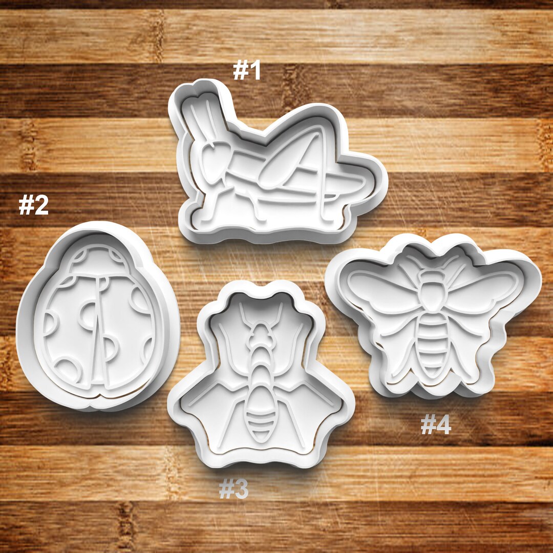 Insect Cookie Cutter | Cookie Stamp | Cookie Embosser | Cookie Fondant ...