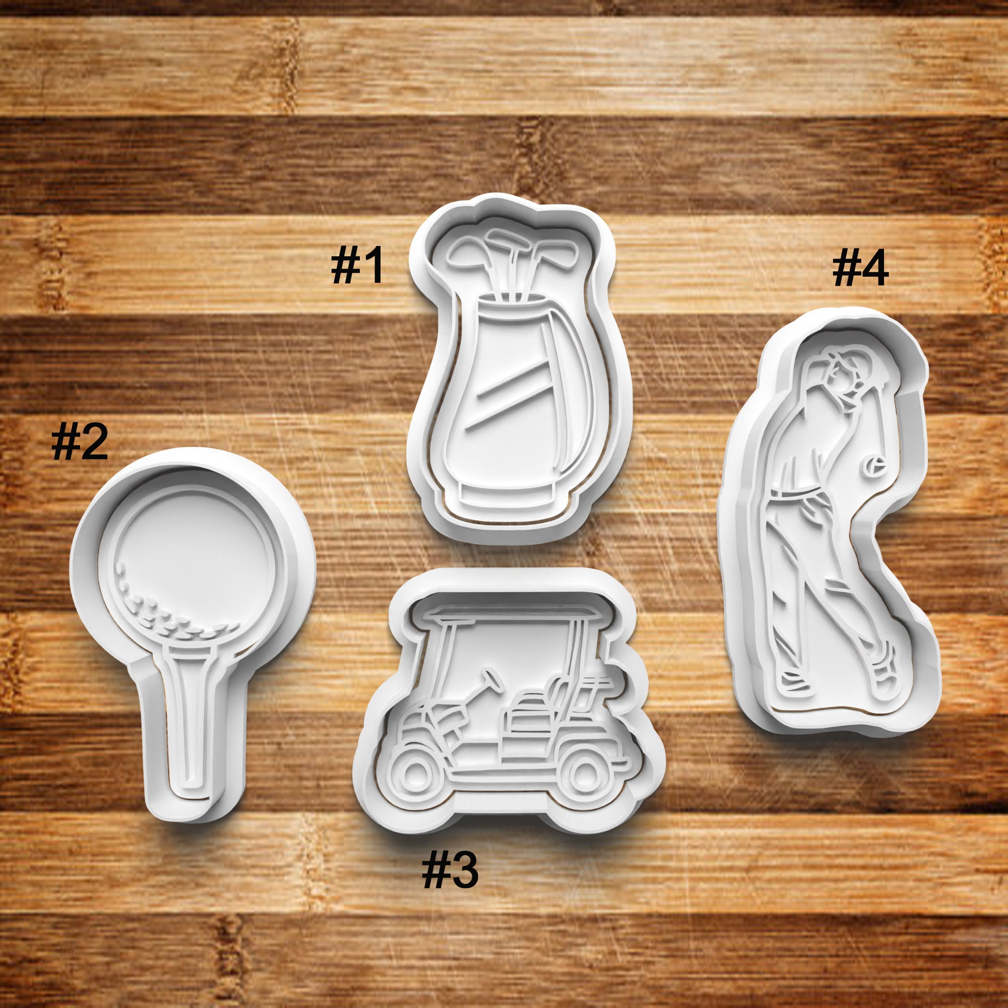 Golf Cookie Cutter || Cookie Stamp || Cookie Embosser || Cookie Fondant ...