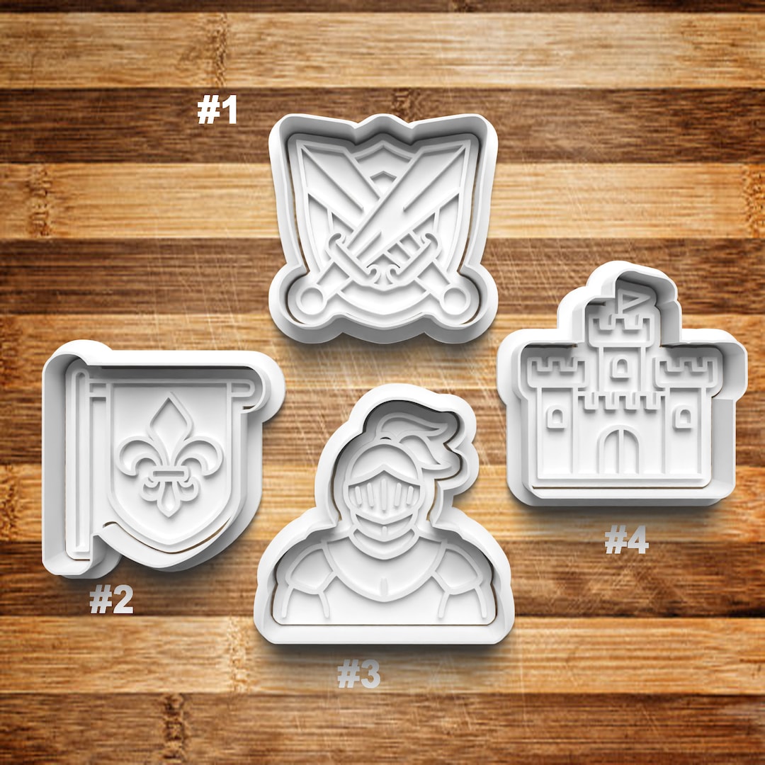 Knight Cookie Cutter | Cookie Stamp | Cookie Embosser | Cookie Fondant ...