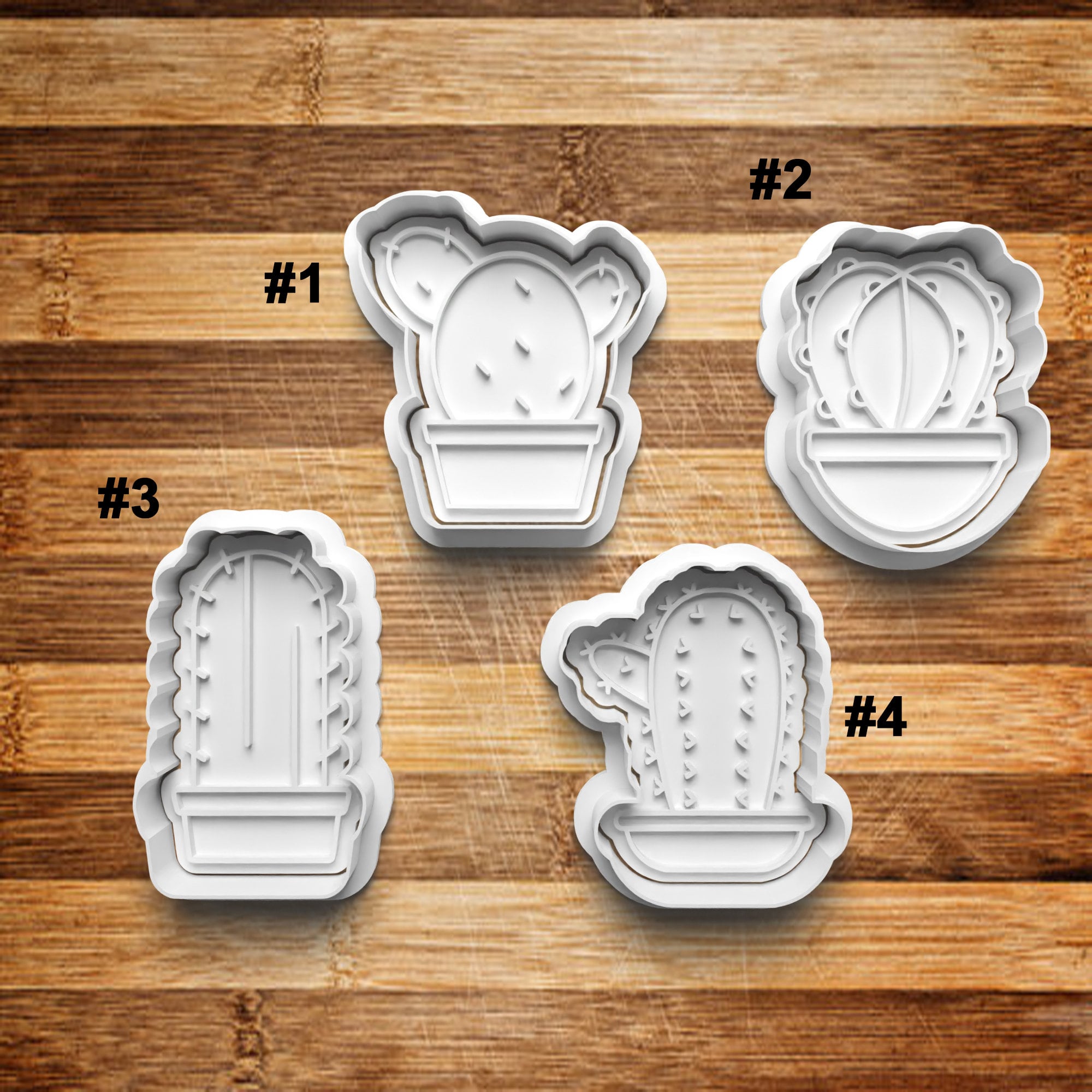 Cactus Cookie Cutter | Cookie Stamp | Cookie Embosser | Cookie Fondant ...