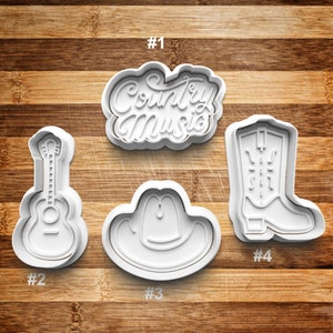 Country Music Cookie Cutter | Cookie Stamp | Cookie Embosser | Cookie ...
