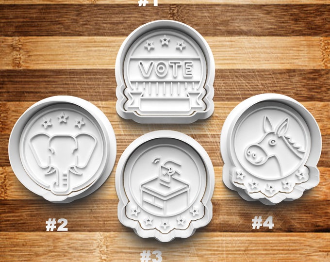 Set of Three Political Parties Cookie and Fondant Cutters - Etsy