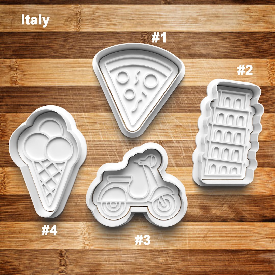 Italy Cookie Cutter Set | Cookie Stamp | Cookie Embosser | Cookie ...