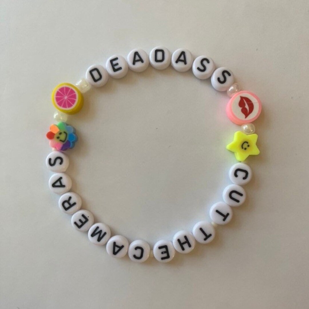 Cut the Cameras. Dead Ass. Blac Chyna Kitschy Letters Bracelet - Etsy