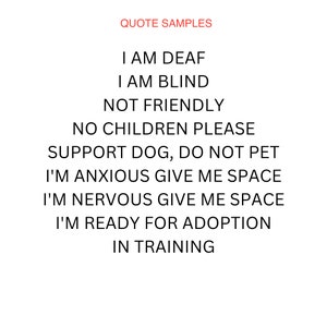 Custom Dog Lead Sleeve. Ideal for Dogs That Are Anxious, Nervous ...